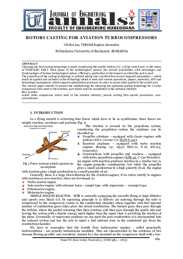 (PDF) Rotors Casting for Aviation Turbocompressors