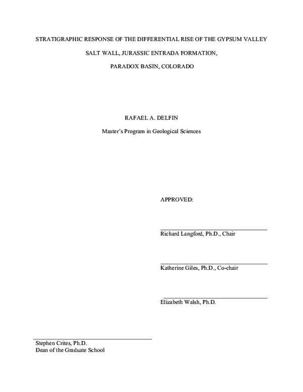 (PDF) Stratigraphic Response to the Differential Rise of the Gypsum ...
