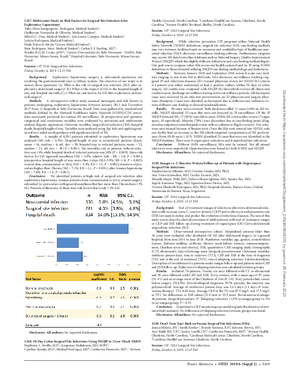 (PDF) 1247. Multicenter Study on Risk Factors for Surgical Site ...