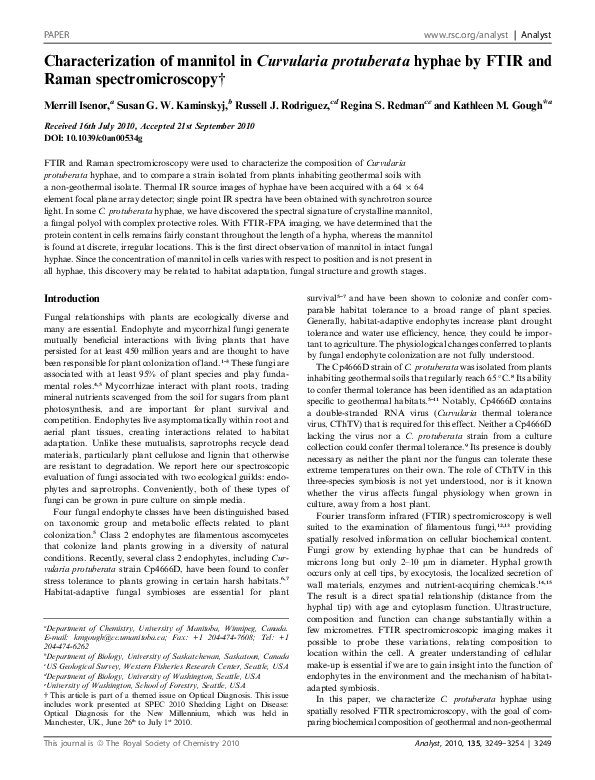 (PDF) Characterization of mannitol in Curvularia protuberata hyphae by ...