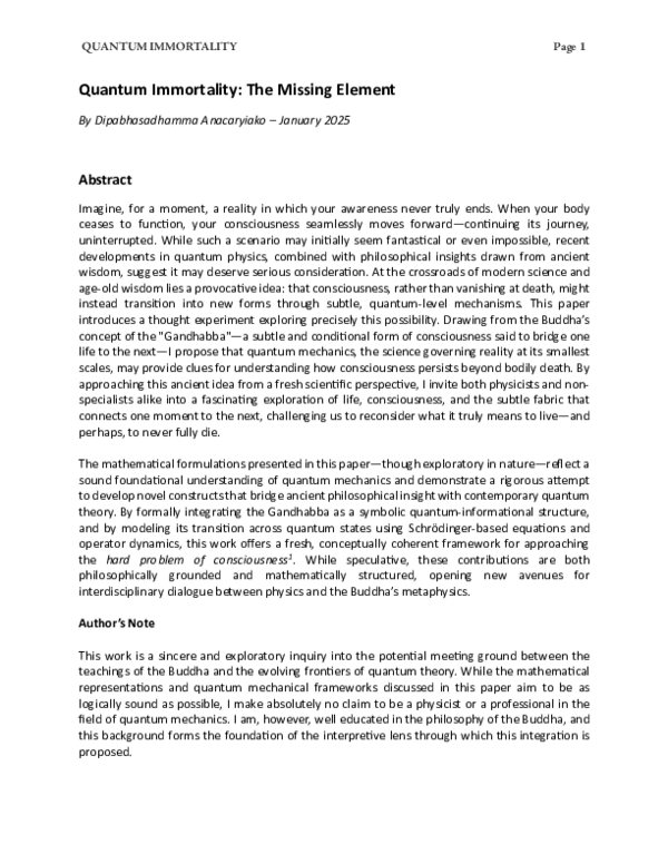 Quantum Immortality: The Missing Element