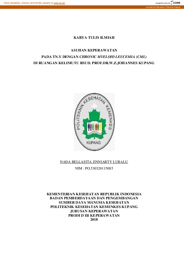 (PDF) Asuhan Keperawatan Pada Tn.Y Dengan Chronic Myeloid Leucemia(cml ...