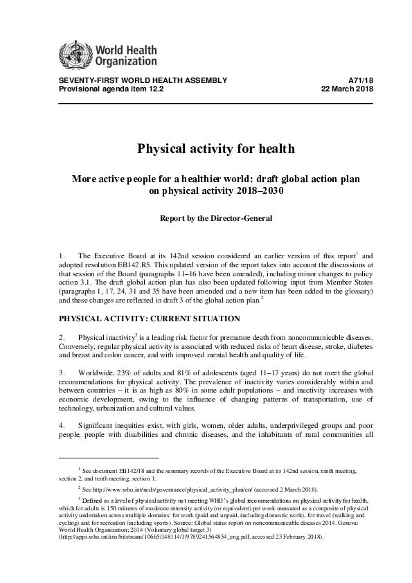 (PDF) Physical activity for health