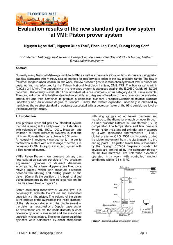(PDF) Evaluation results of the new standard gas flow system at VMI ...