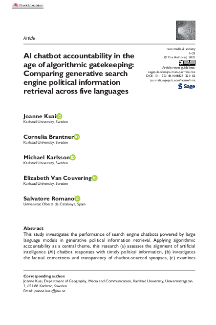 AI chatbot accountability in the age of algorithmic gatekeeping ...