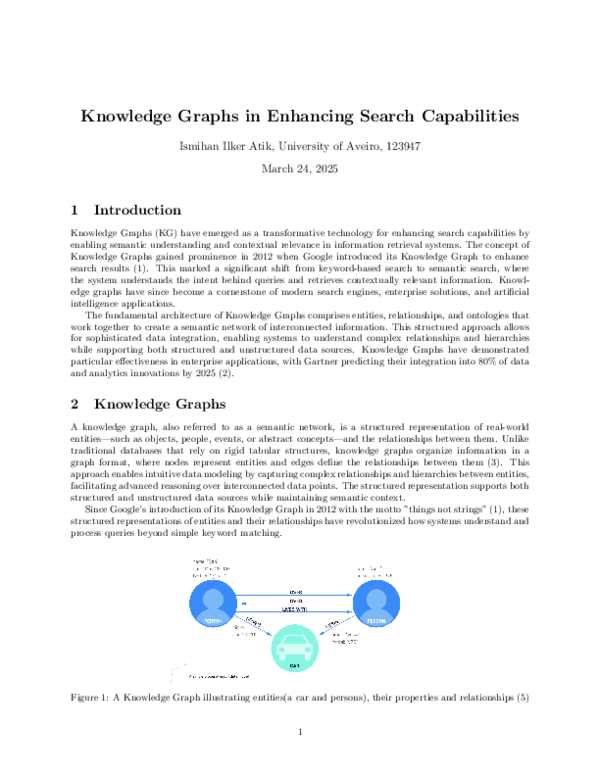 (PDF) Knowledge Graphs in Enhancing Search Capabilities
