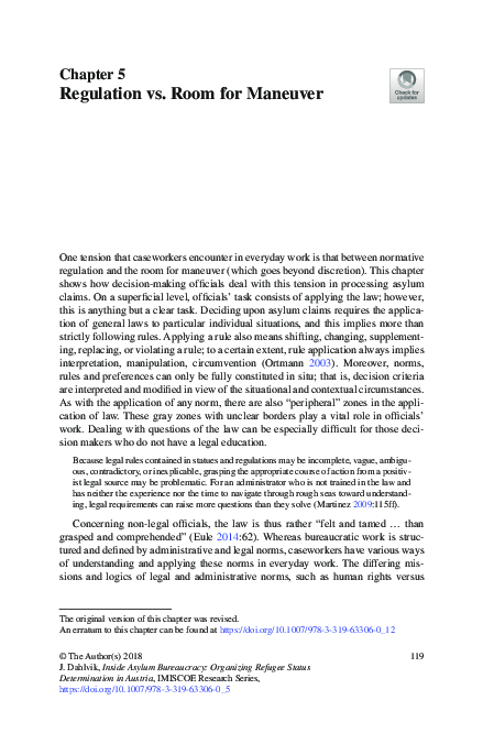 (PDF) Regulation vs. Room for Maneuver