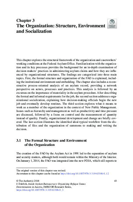 (PDF) The Organization: Structure, Environment and Socialization