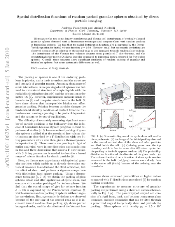 (PDF) Spatial distribution functions of random packed granular spheres ...