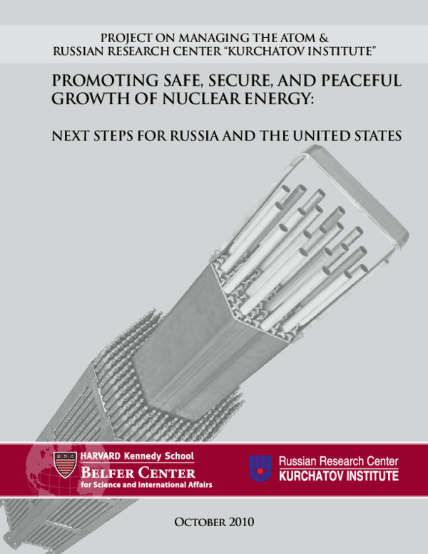 (PDF) Promoting Safe, Secure, and Peaceful Growth of Nuclear Energy ...
