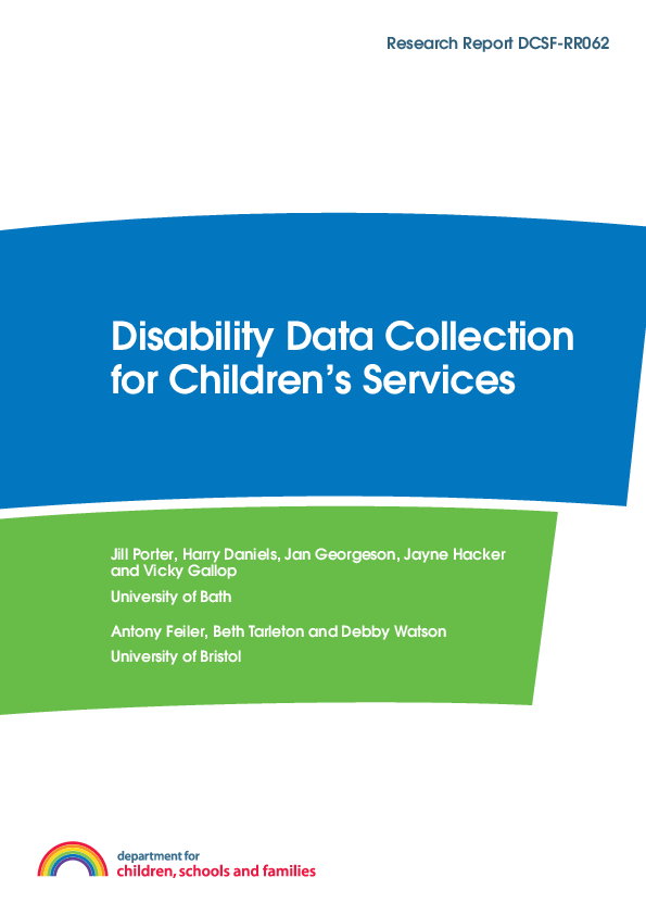 (PDF) Disability data collection for children's services