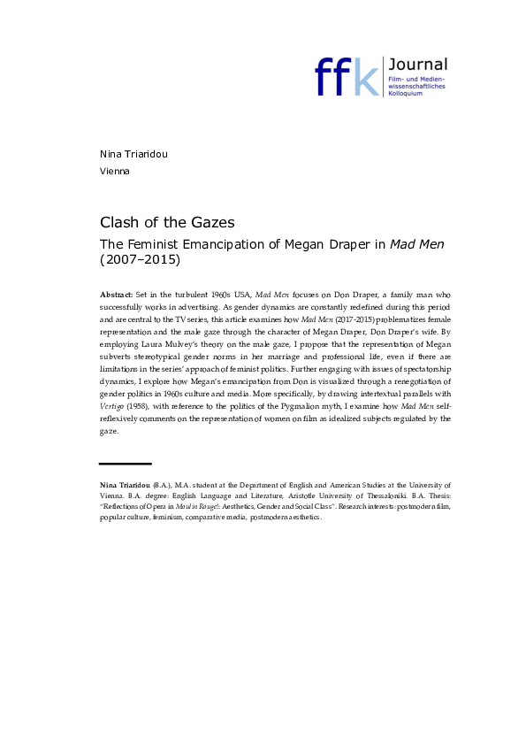 (PDF) Clash of the Gazes: The Feminist Emancipation of Megan Draper in ...