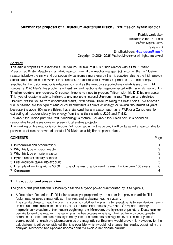 (PDF) Summarized proposal of a Deuterium-Deuterium fusion PWR fission ...