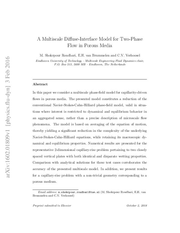 (PDF) A Multiscale Diffuse-Interface Model for Two-Phase Flow in Porous Media