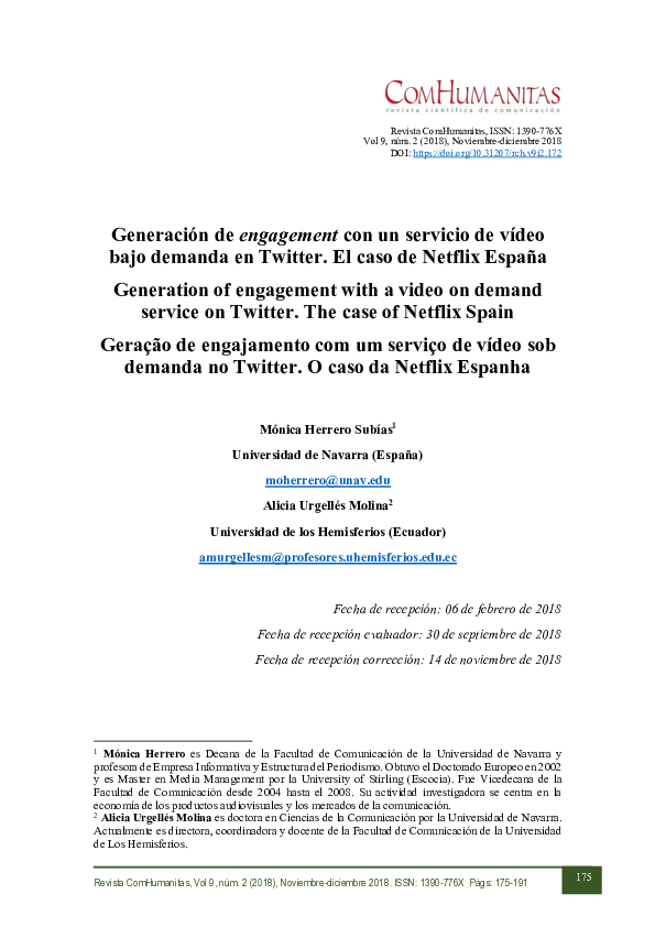 (PDF) Generación de engagement con un servicio de vídeo bajo demanda en ...