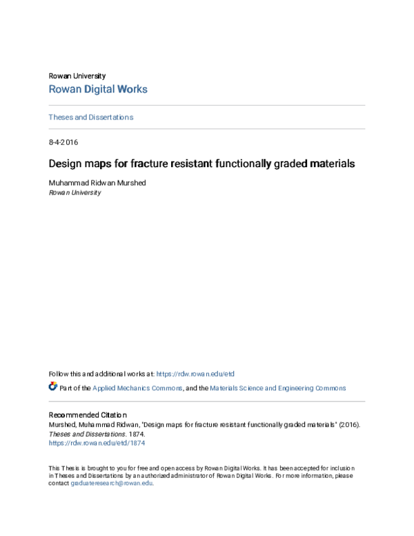 (PDF) Design maps for fracture resistant functionally graded materials