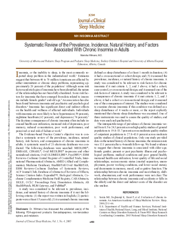 (PDF) Systematic Review of the Prevalence, Incidence, Natural History, and Factors Associated ...