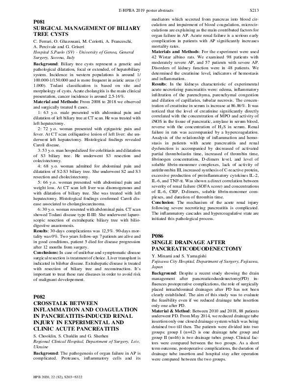 (PDF) Surgical management of biliary tree cysts