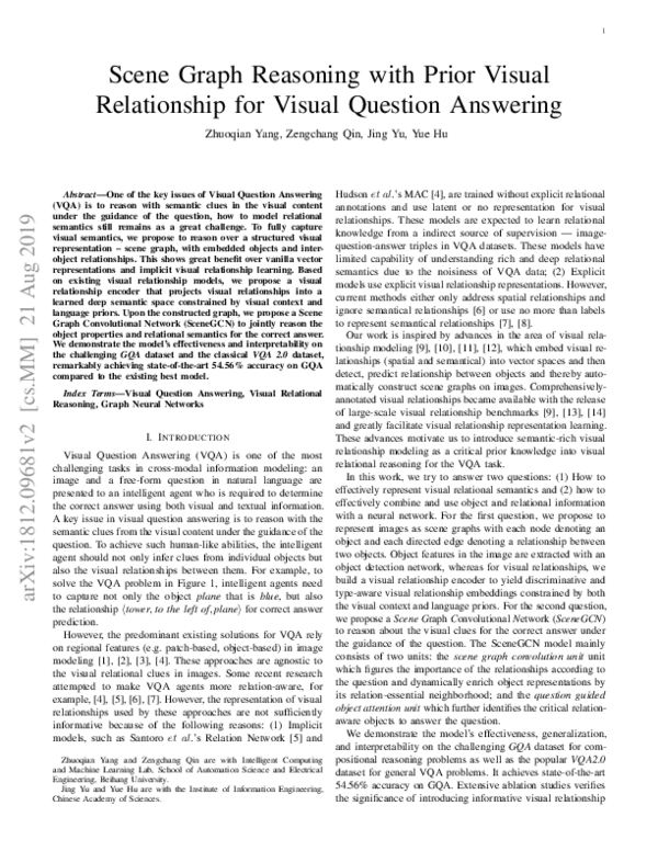 (PDF) Scene Graph Reasoning with Prior Visual Relationship for Visual Question Answering