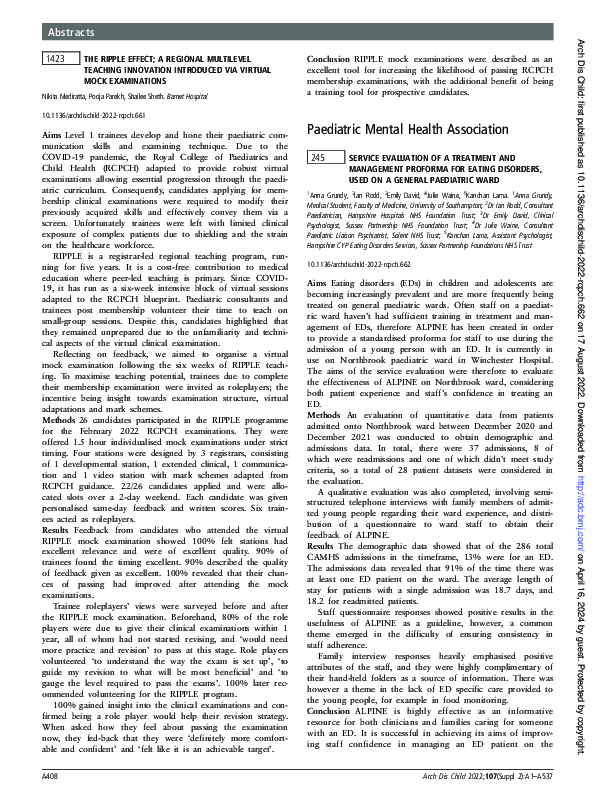 (PDF) 245 Service evaluation of a treatment and management proforma for eating disorders, used ...