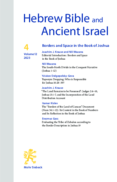 (PDF) The South-North Divide in the Conquest Narrative (Joshua 1-12 ...