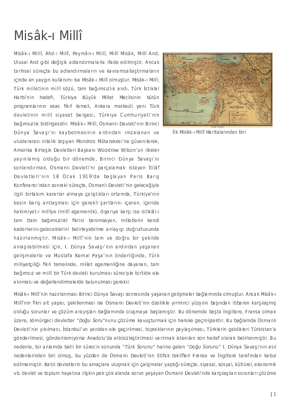(PDF) MİSAK-I MİLLİ (ATATÜRK ANSİKLOPEDİSİ))