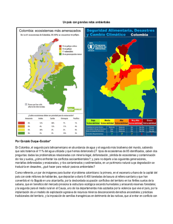 (PDF) Un país con grandes retos ambientales