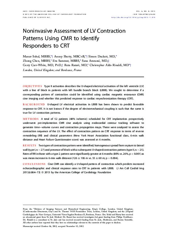 (PDF) Noninvasive Assessment of LV Contraction Patterns Using CMR to ...