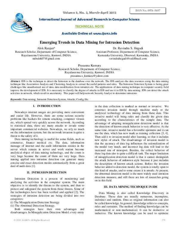 Pdf Emerging Trends In Data Mining For Intrusion Detection 8751