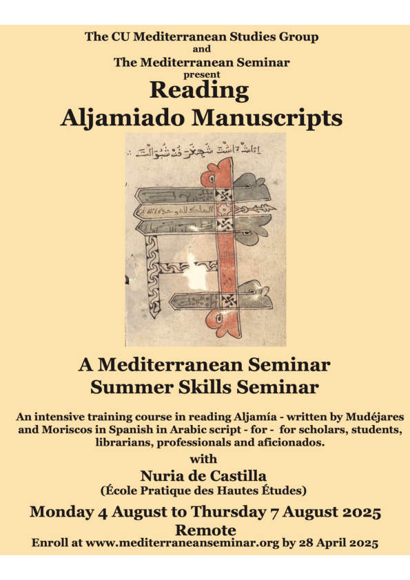 (PDF) Reading Aljamiado Manuscripts. Online Intensive Summer Course 4-7 ...