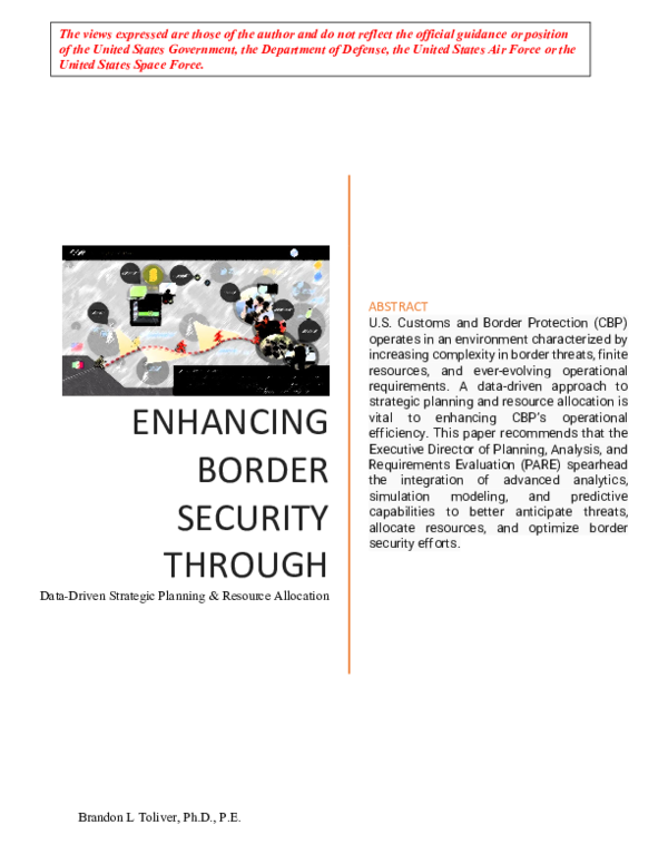 (PDF) Enhancing Border Security Through Data-Driven Strategic Planning & Resource Allocation