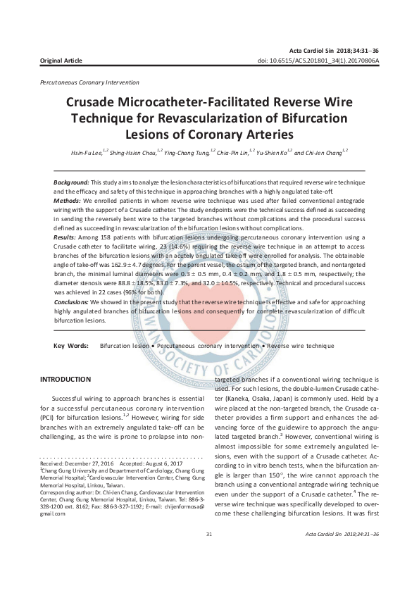 (PDF) Crusade Microcatheter-Facilitated Reverse Wire Technique for ...