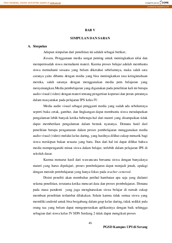 (PDF) PENGGUNAAN MEDIA AUDIO VISUAL UNTUK MENINGKATKAN HASIL BELAJAR SISWA DALAM PEMBELAJARAN ...
