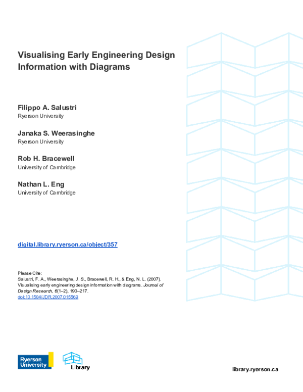 (PDF) Visualising early engineering design information with diagrams