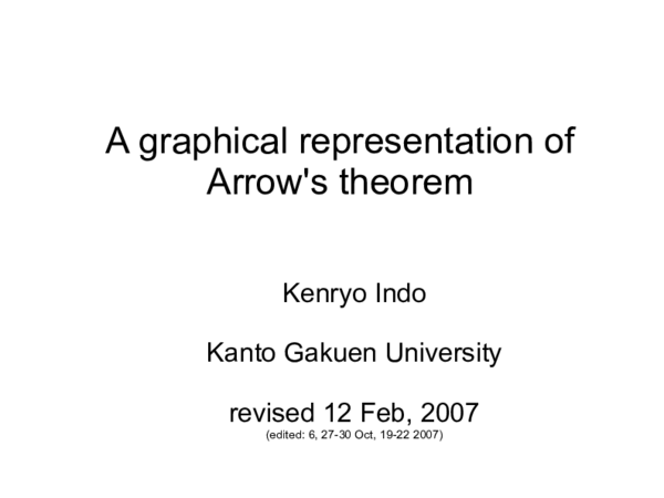(PDF) A graphical representation of Arrow's theorem