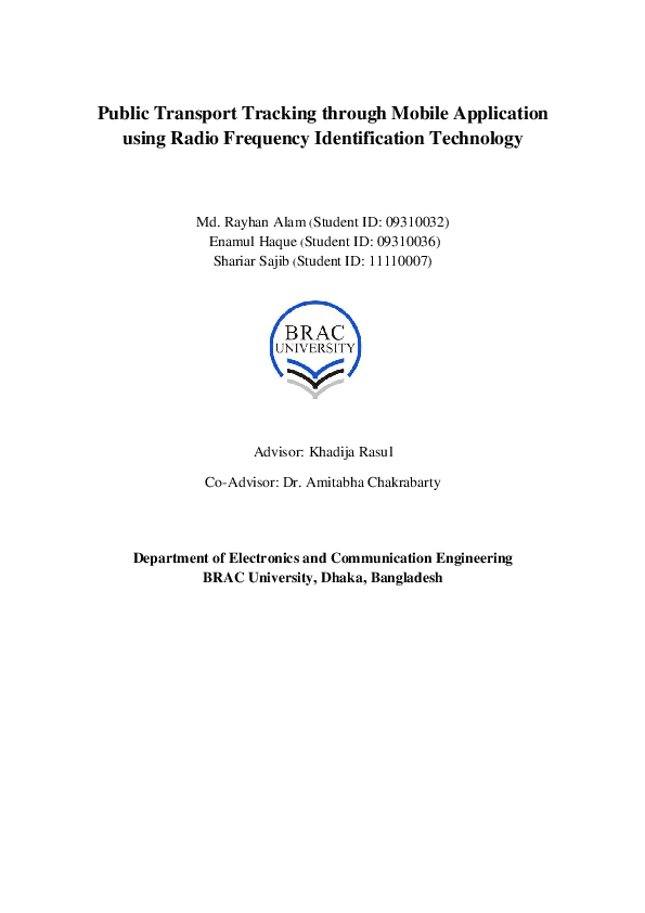 (PDF) Public transport tracking through mobile application using radio ...