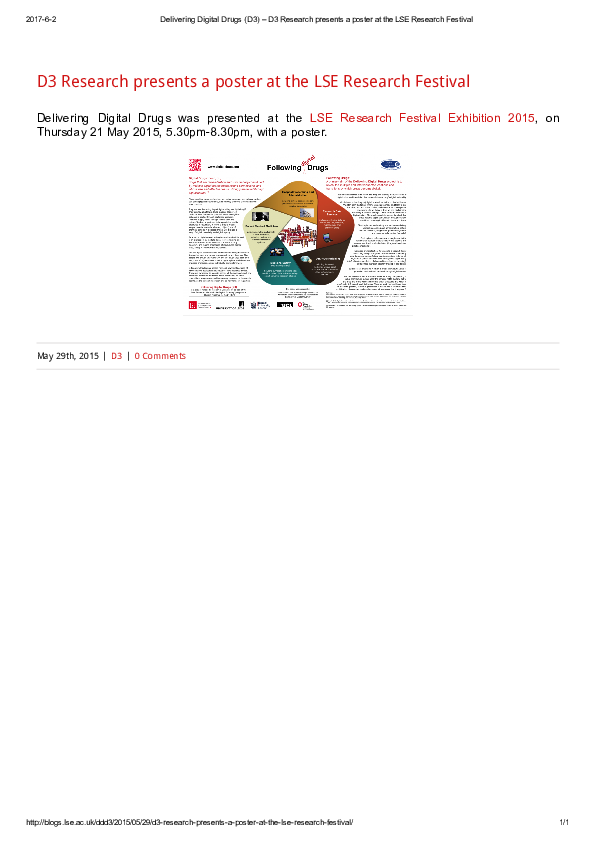 (PDF) D3 Research presents a poster at the LSE Research Festival