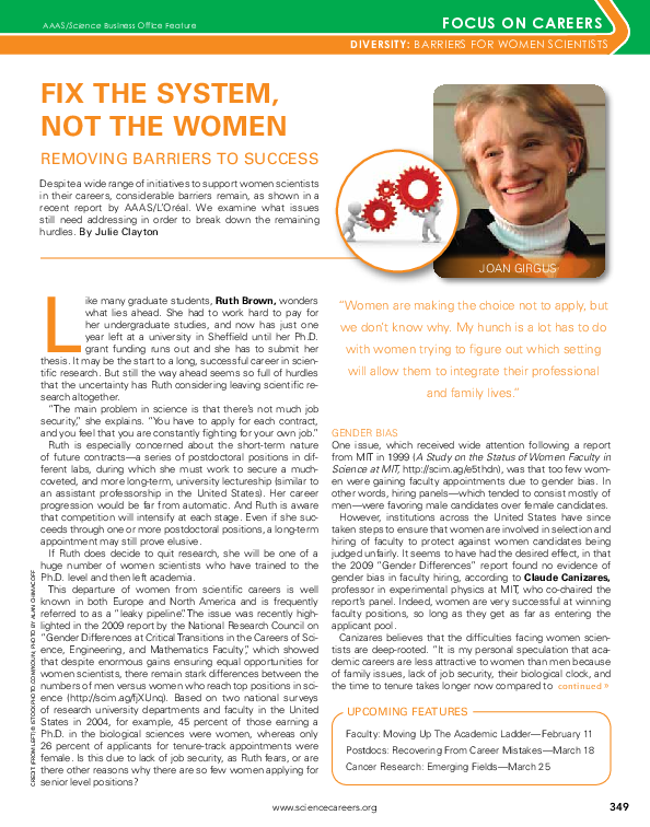 (PDF) Fix The System, Not The Women