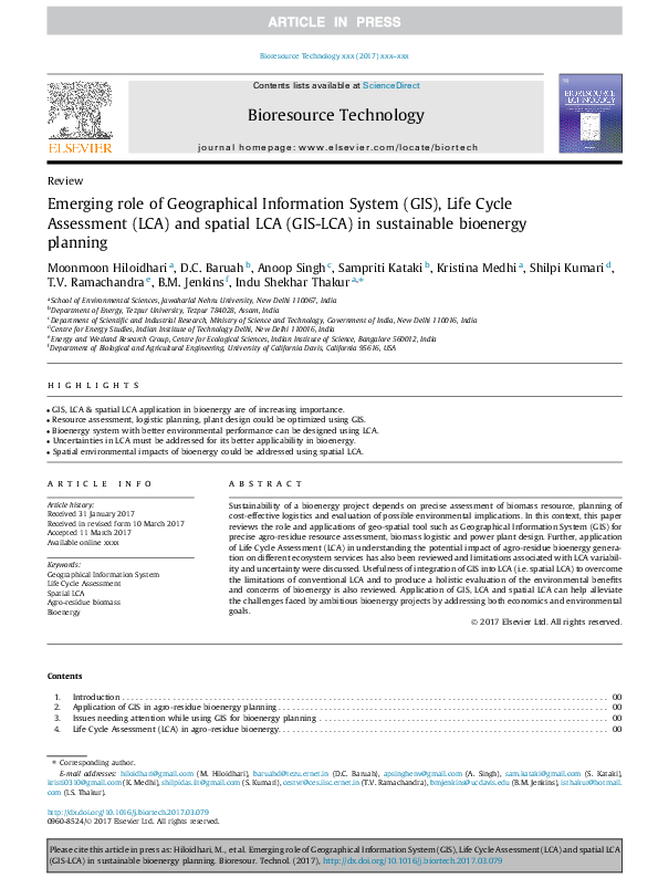 (PDF) Emerging role of Geographical Information System (GIS), Life ...