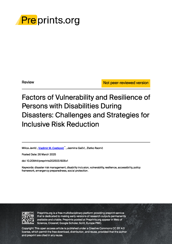 (PDF) Factors of Vulnerability and Resilience of Persons with ...