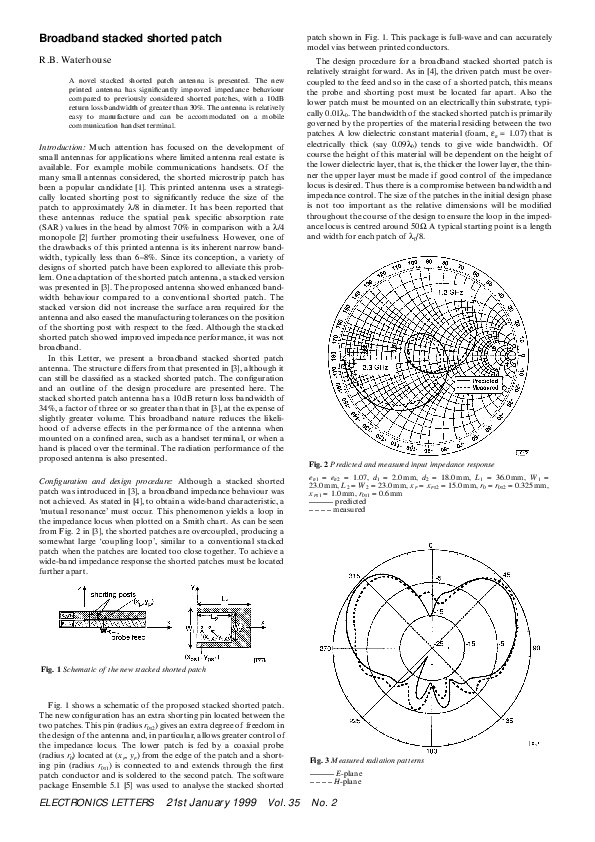 (PDF) Broadband stacked shorted patch
