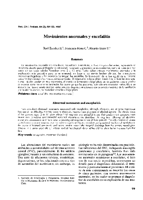 (PDF) Movimientos anormales y encefalitis