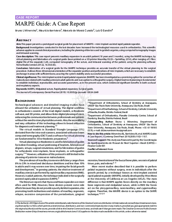 (PDF) MARPE Guide: A Case Report
