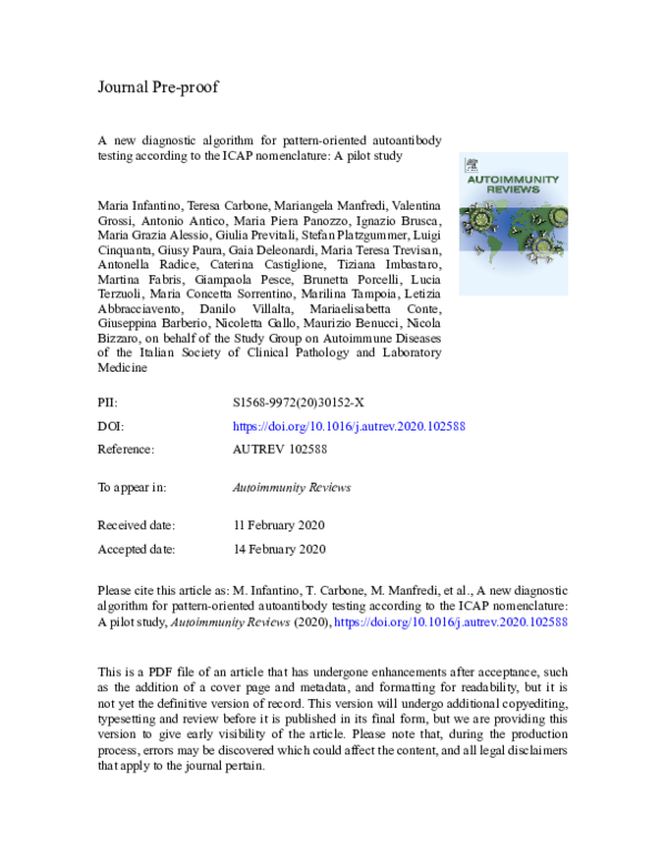 (PDF) A new diagnostic algorithm for pattern-oriented autoantibody ...