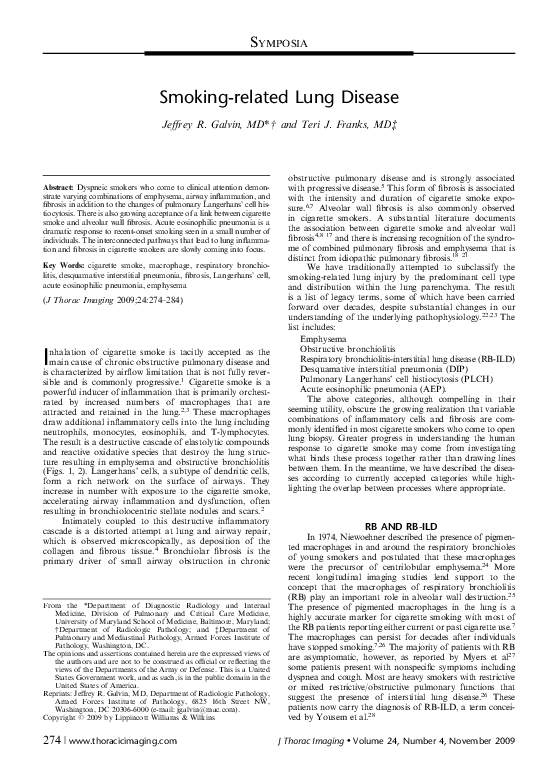 (PDF) Smoking-related Lung Disease