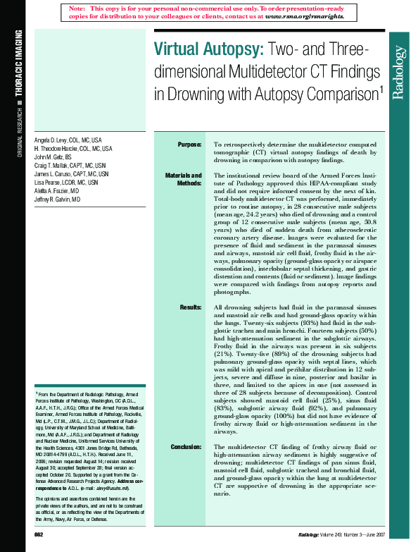 (PDF) Virtual Autopsy: Two- and Three-dimensional Multidetector CT ...