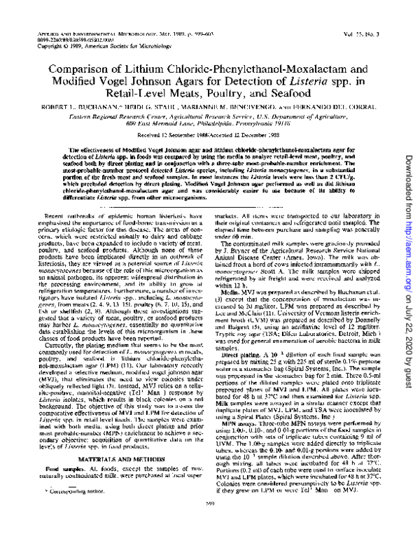 (PDF) Comparison of lithium chloride-phenylethanol-moxalactam and ...