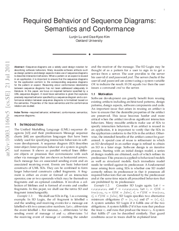 (PDF) Semantics-based Refinement of Mandatory Behavior of Sequence Diagrams