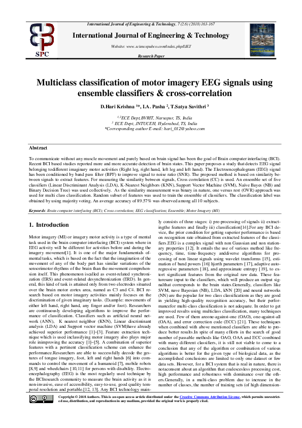 (PDF) Multiclass classification of motor imagery EEG signals using ensemble classifiers & cross ...