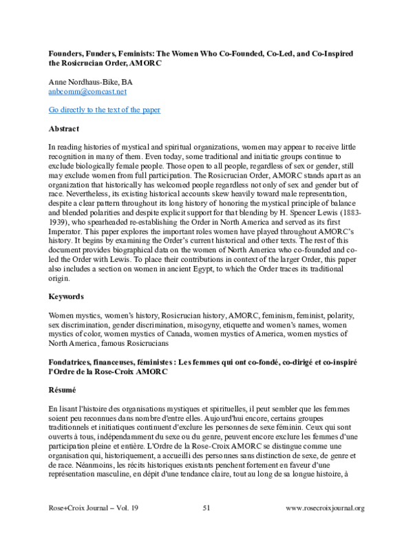 (PDF) Founders, Funders, Feminists: The Women Who Co-Founded, Co-Led ...